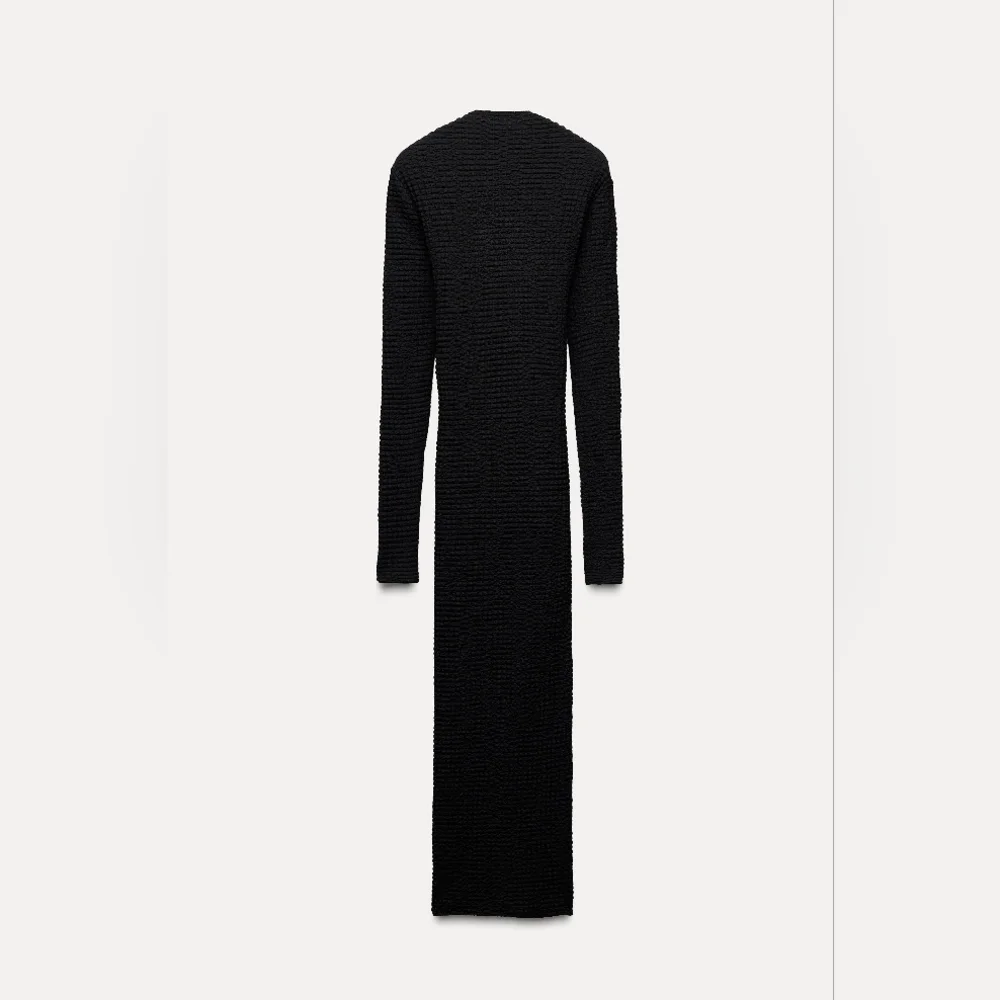 Zara | Dresses | Zara Textured Long Sleeve Maxi Dress | Poshmark